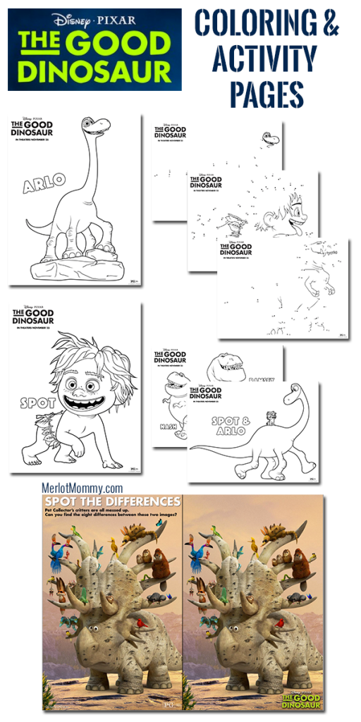 Disney/Pixar's THE GOOD DINOSAUR Activity Sheets #GoodDino » Whisky ...