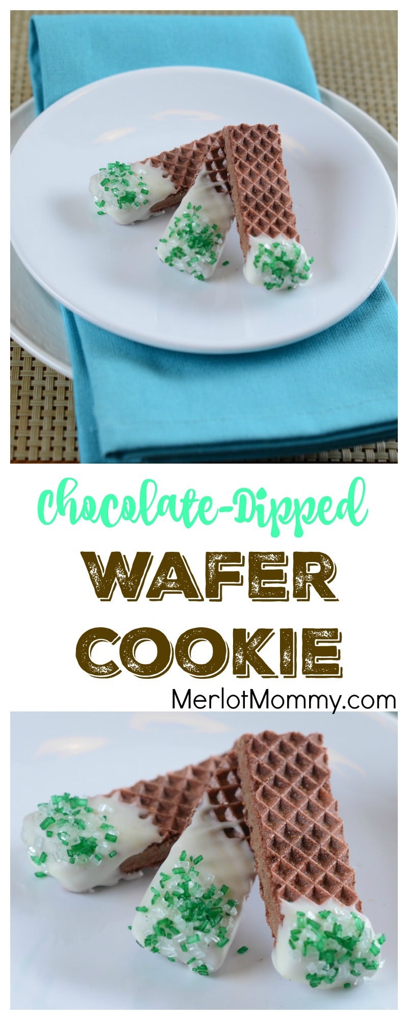 Chocolate-Dipped Wafer Cookies for St. Patrick's Day » Whisky + Sunshine